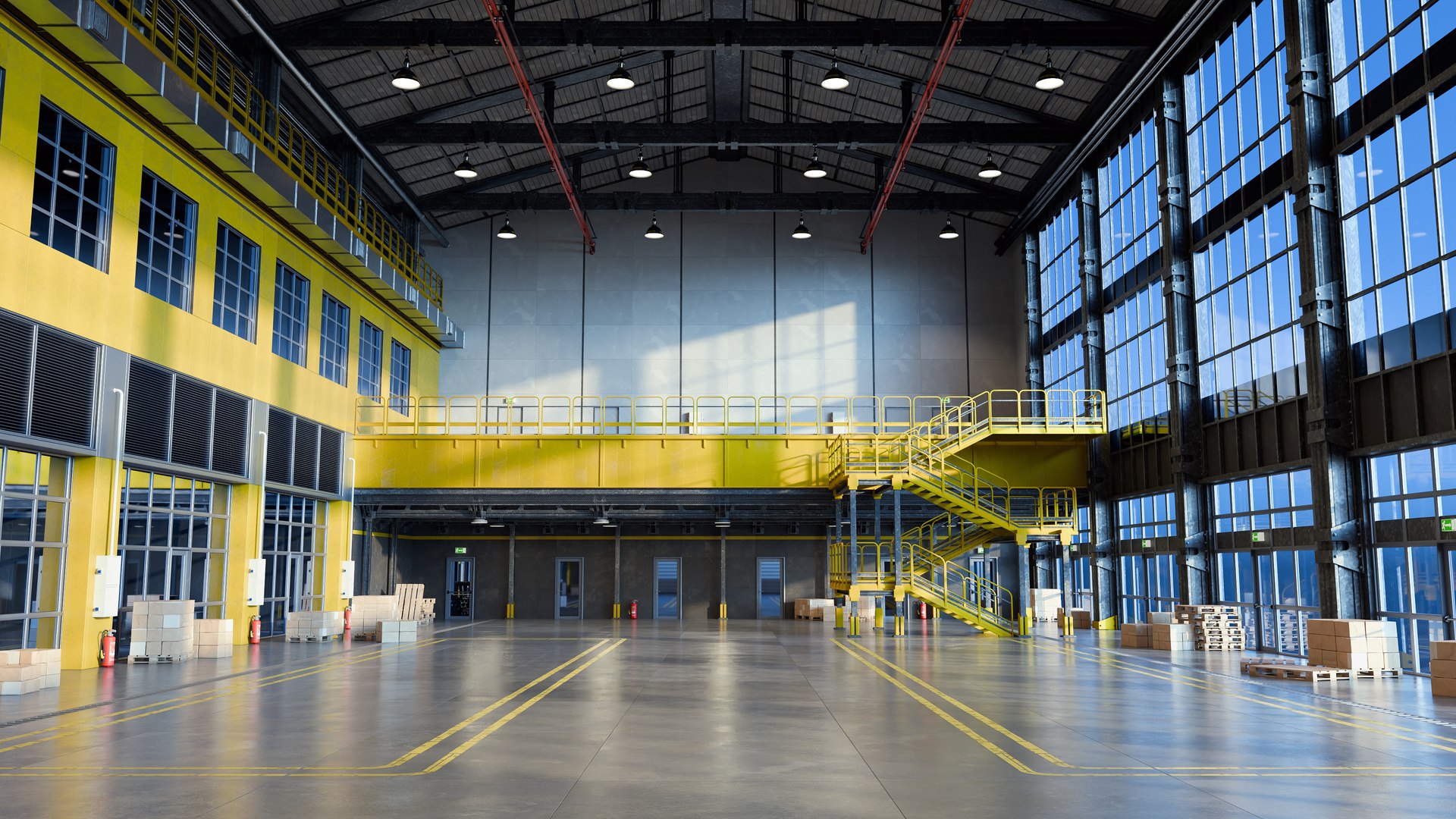 3D Modern Warehouse 3D Model Blend - Fbx - Obj - TurboSquid 2225491