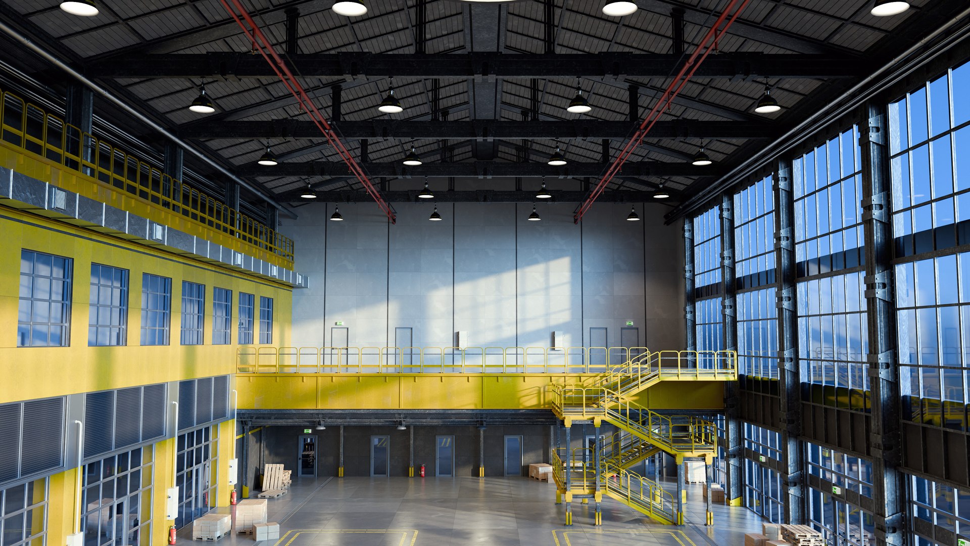 3D Modern Warehouse 3D Model Blend - Fbx - Obj - TurboSquid 2225491