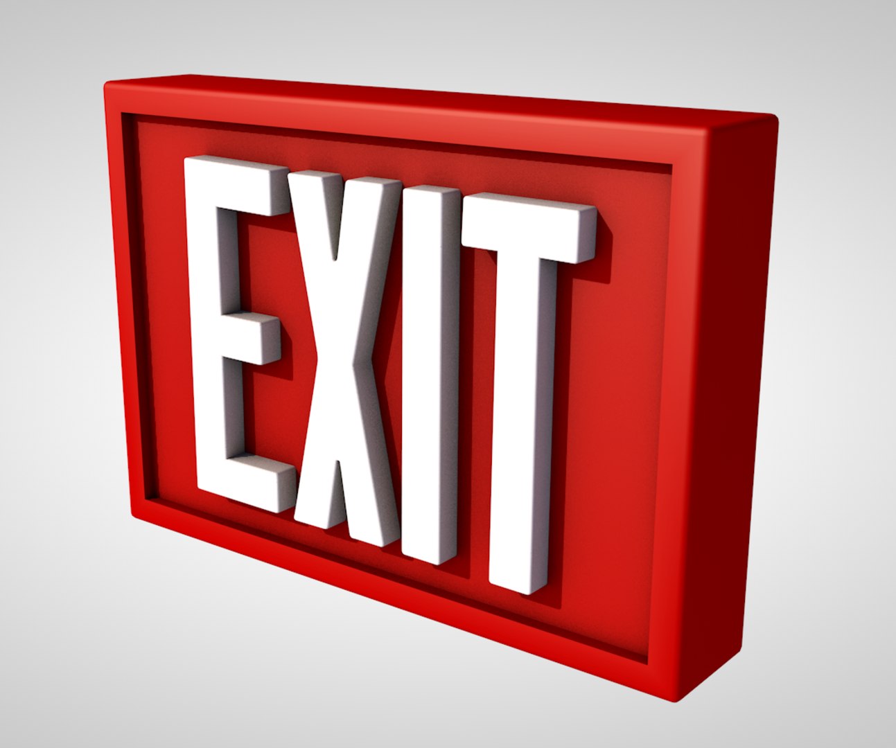 Exit sign 3D model - TurboSquid 1391551