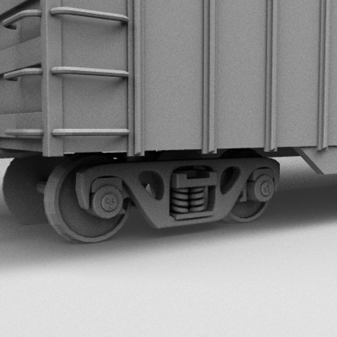 railroad box car 3d lwo