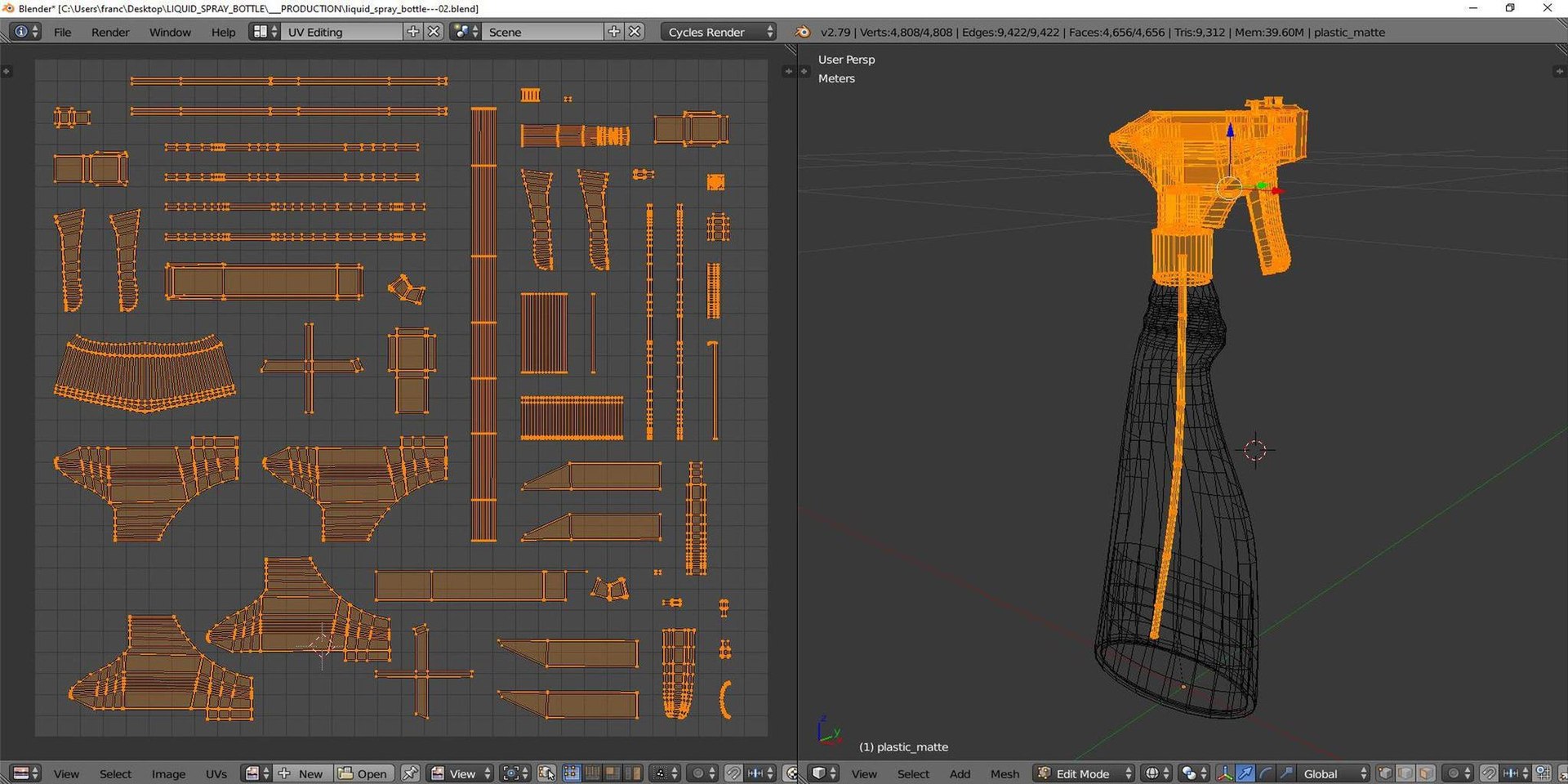 Liquid Spray Bottle 3d Model