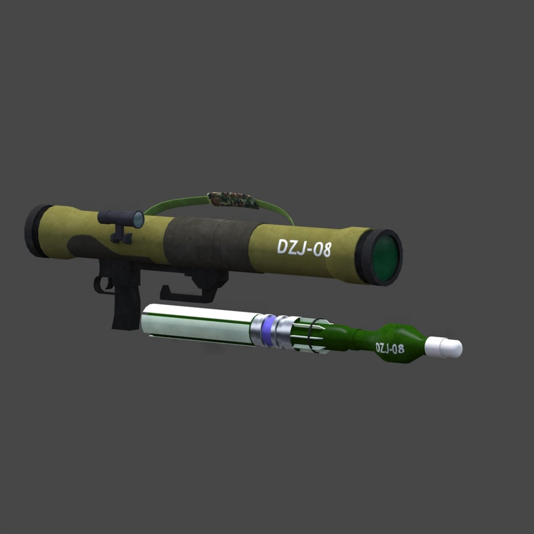 Chinese DZJ08 Rocket Launcher 3D Model - TurboSquid 2073719
