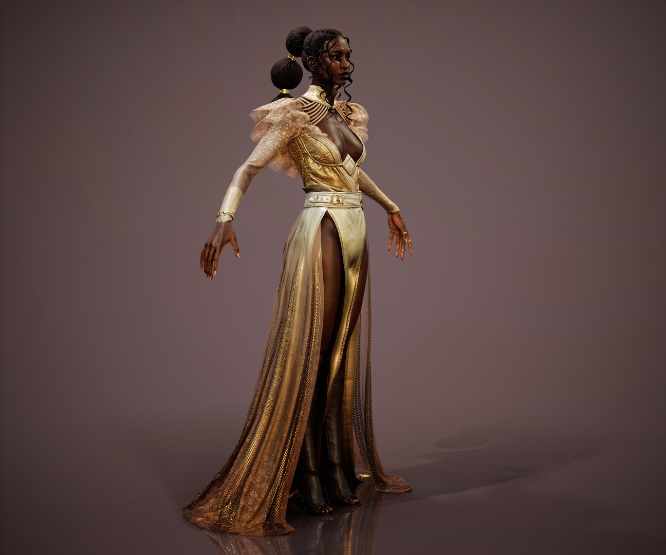 3D Sybil - High Fashion Black Woman Model - TurboSquid 2098712