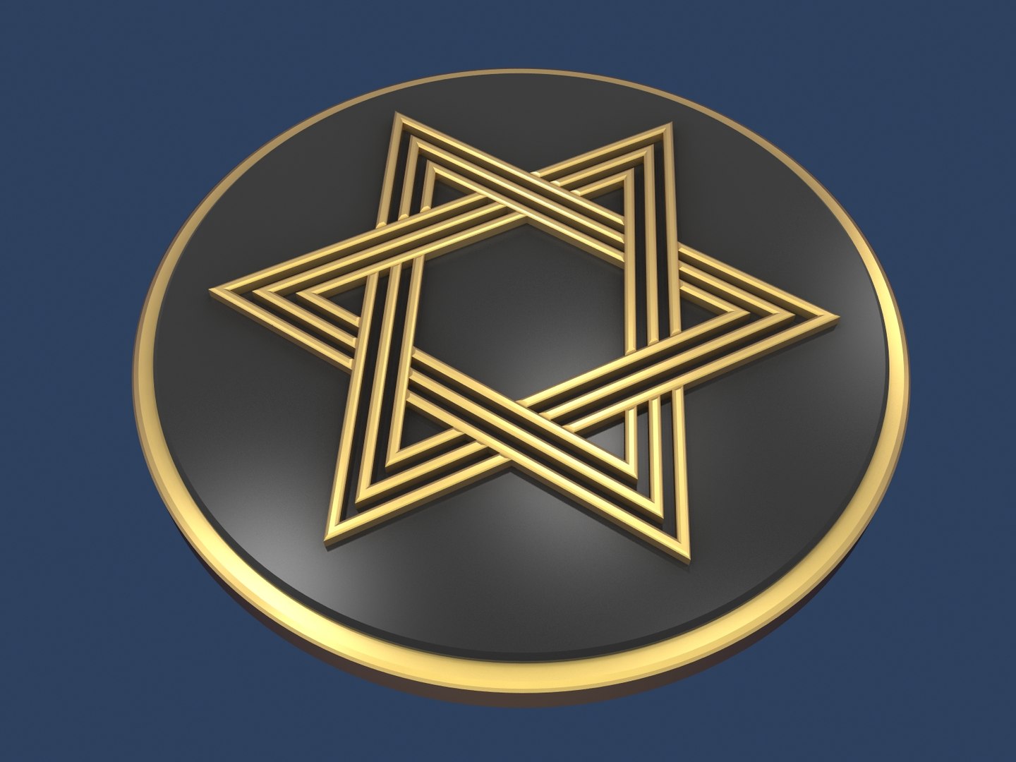 Star david medallion 3D - TurboSquid 1429782
