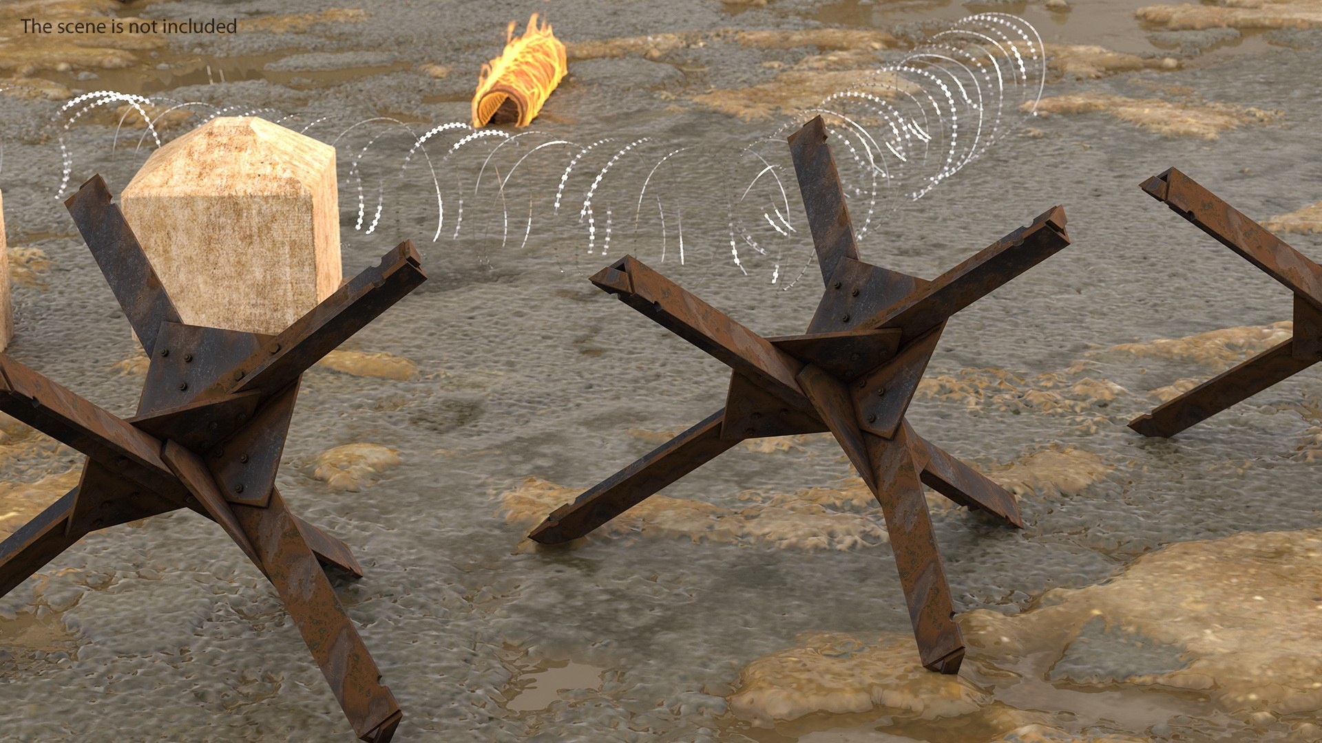 3D hedgehog anti tank obstacle model - TurboSquid 1606768