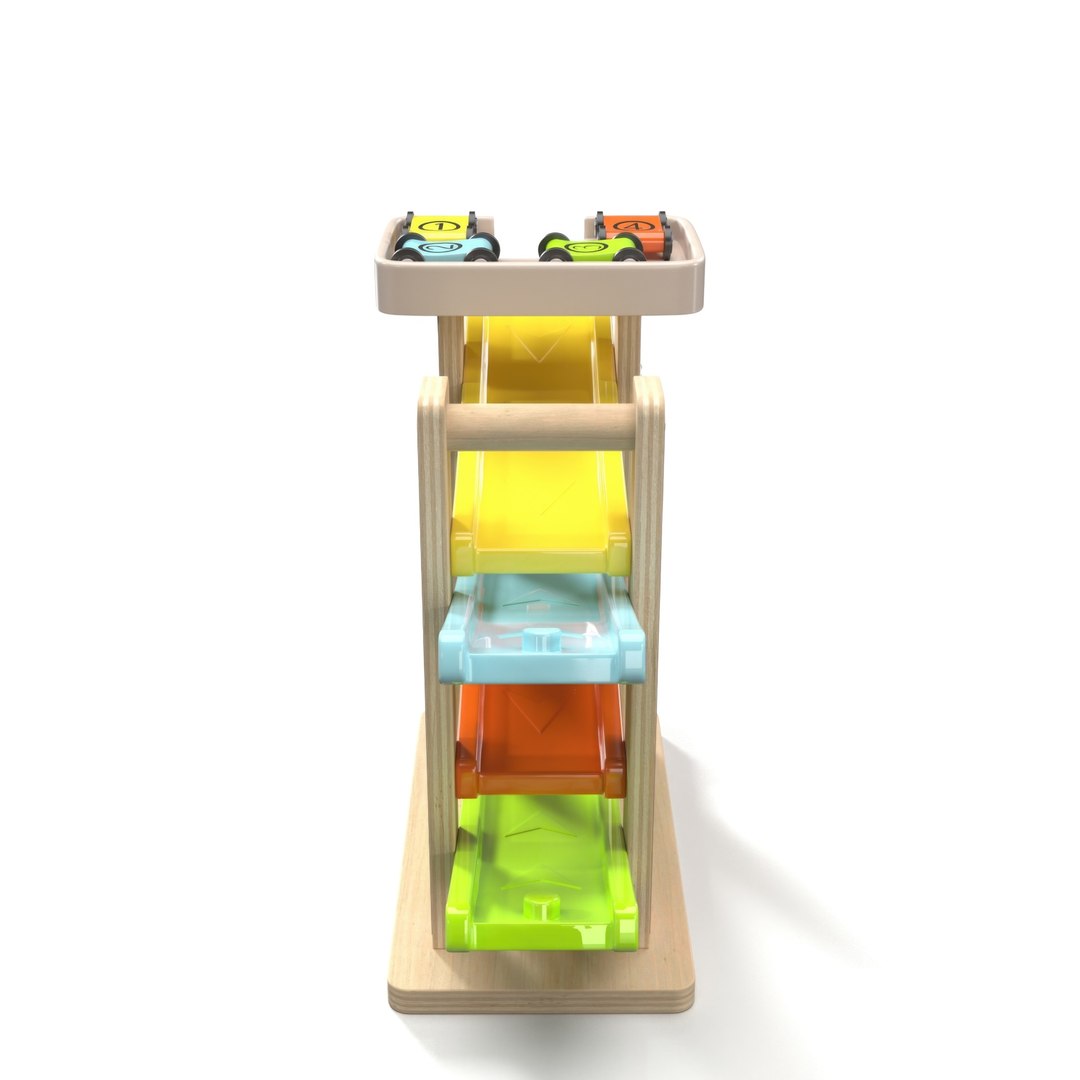 Top Bright Toddler Gifts Wooden Race Track Car Ramp Racer PBR 3D ...