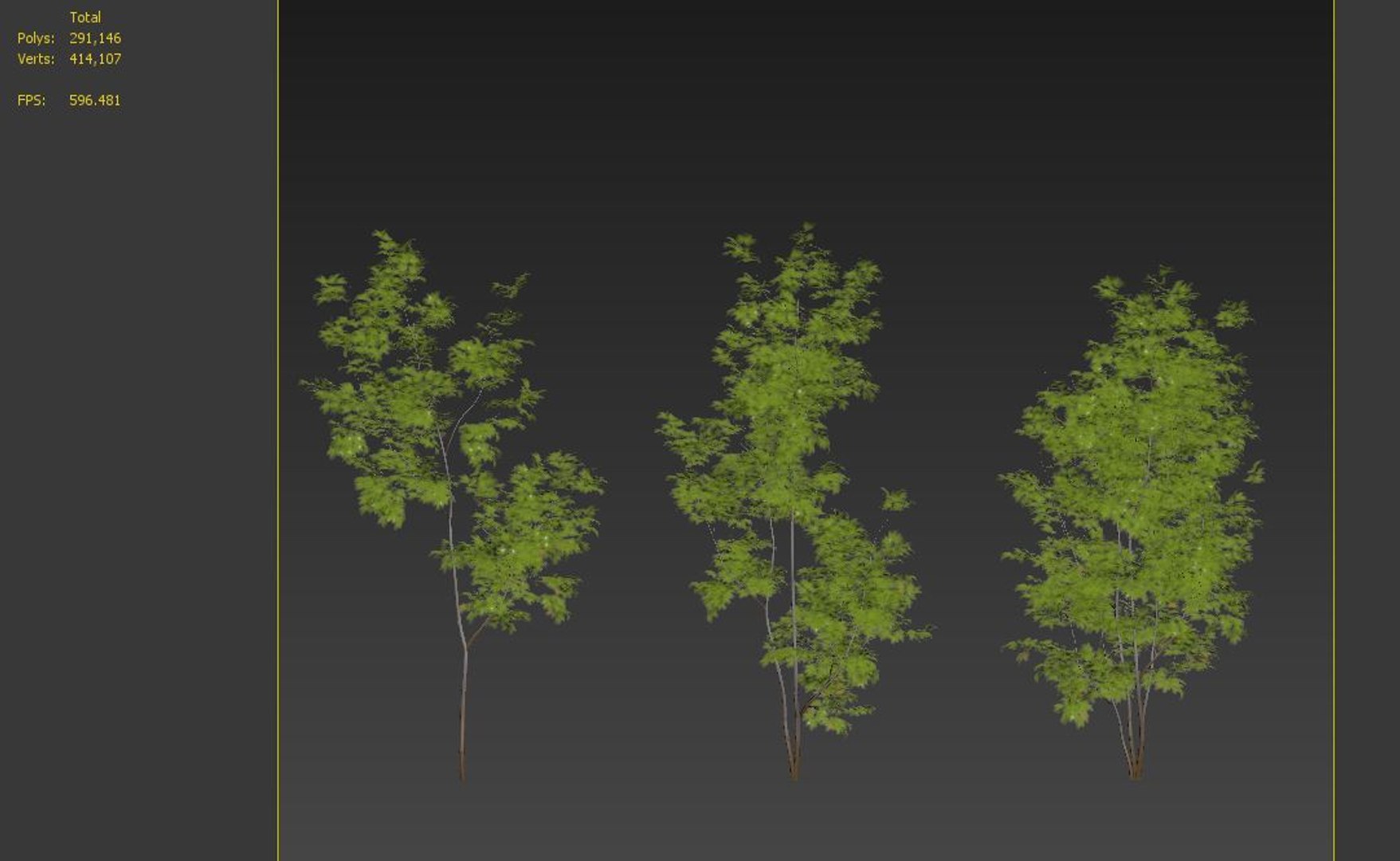 Three young maple 3D model - TurboSquid 1949438