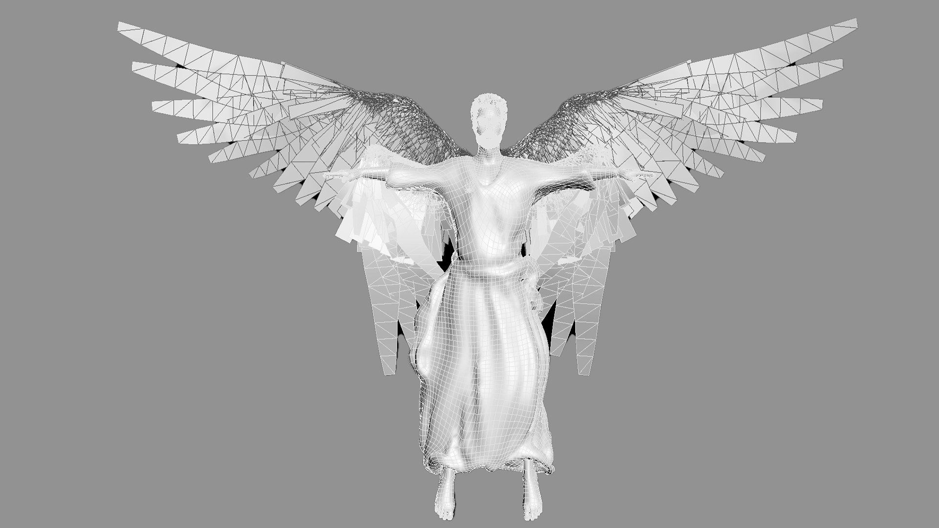 3D Model Angel Rigged Low Poly - TurboSquid 2057503