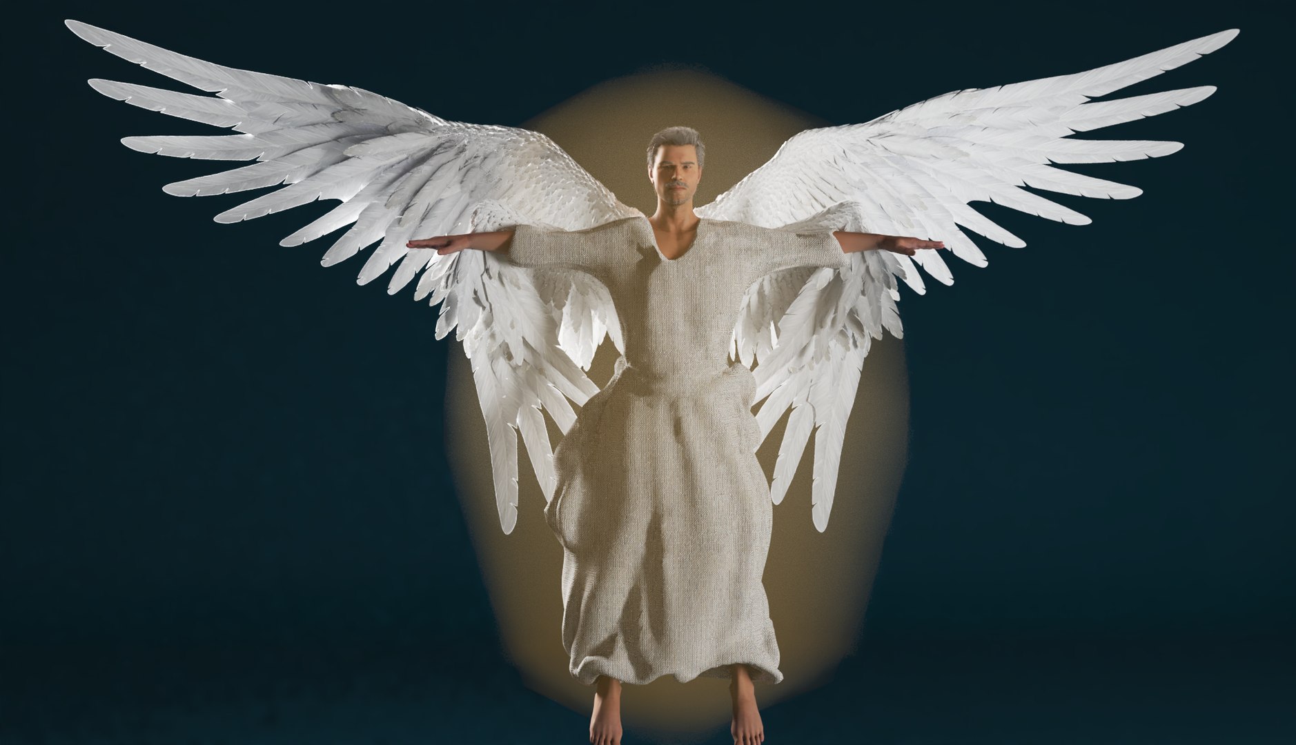 3D model angel rigged low poly - TurboSquid 2057503