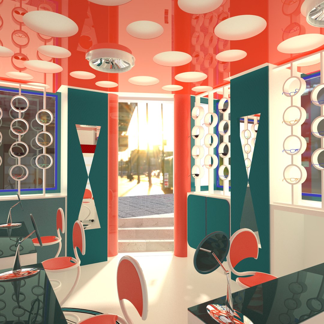 Rhinoceros Optician Store Interior 3d Model