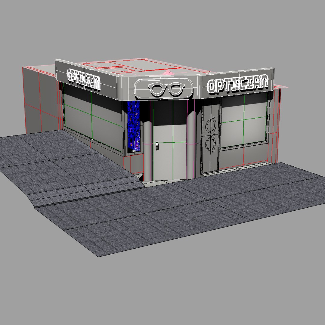 Rhinoceros Optician Store Interior 3d Model