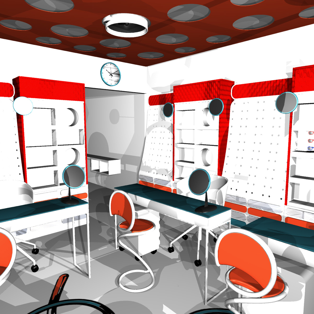 Rhinoceros Optician Store Interior 3d Model