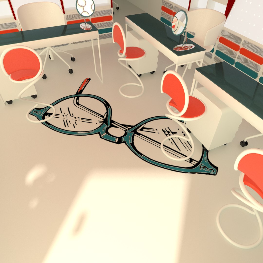 Rhinoceros Optician Store Interior 3d Model