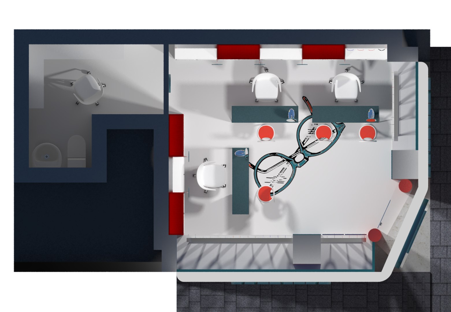 Rhinoceros Optician Store Interior 3d Model