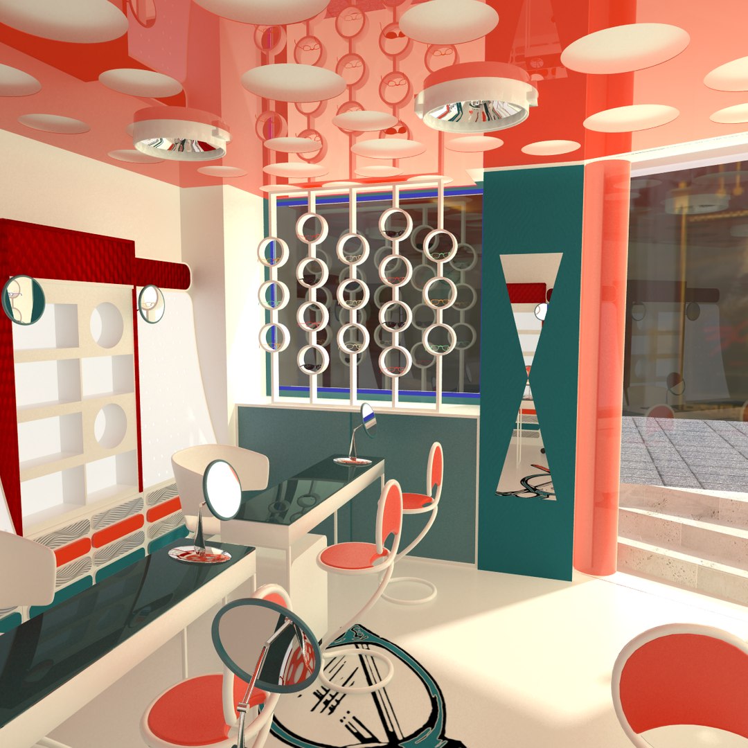 Rhinoceros Optician Store Interior 3d Model