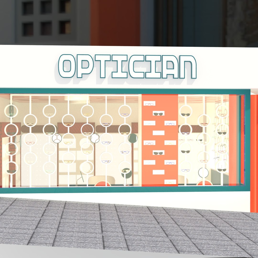 Rhinoceros Optician Store Interior 3d Model