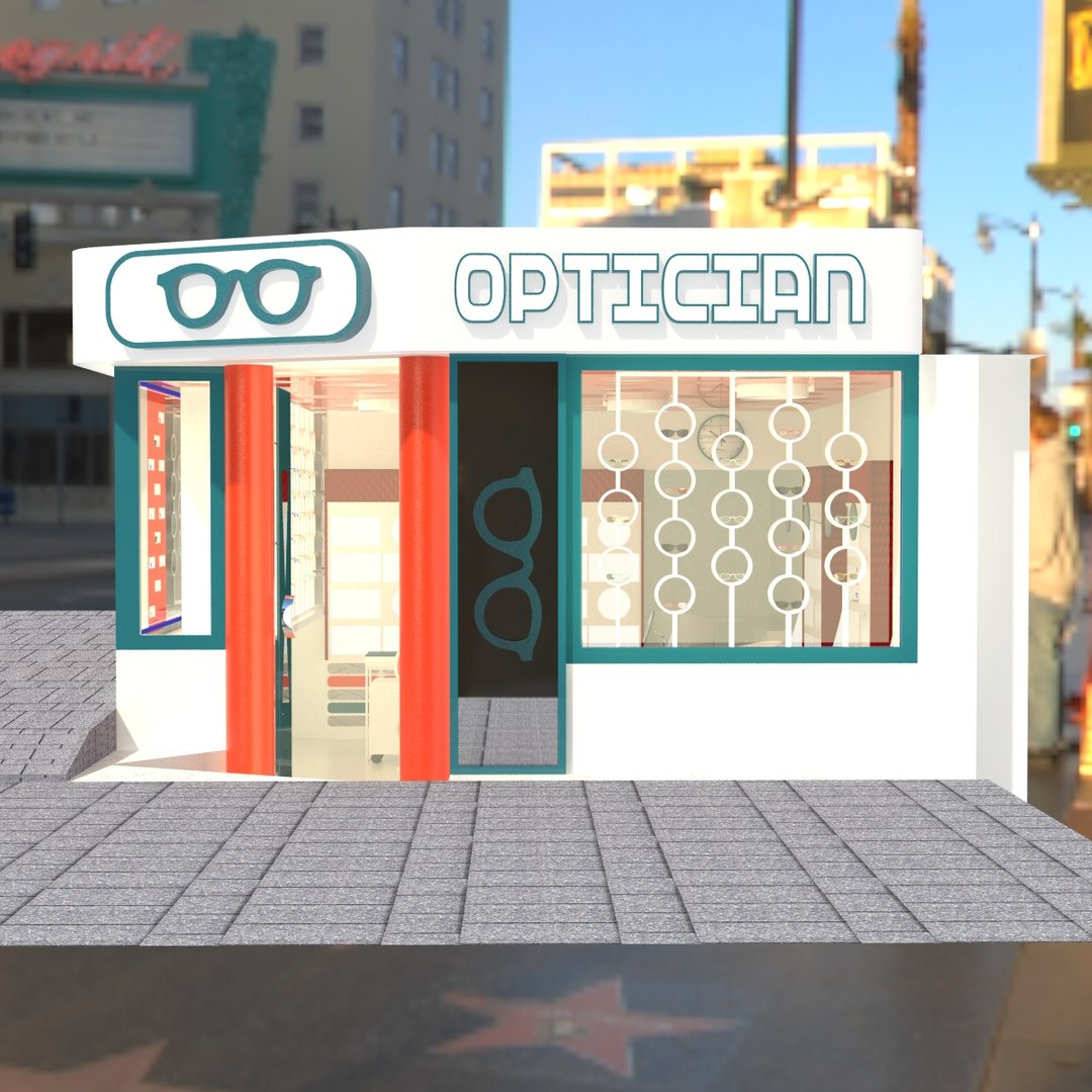 Rhinoceros Optician Store Interior 3d Model