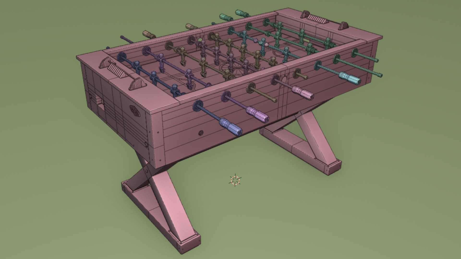 Wooden Football Table Model - TurboSquid 2210002