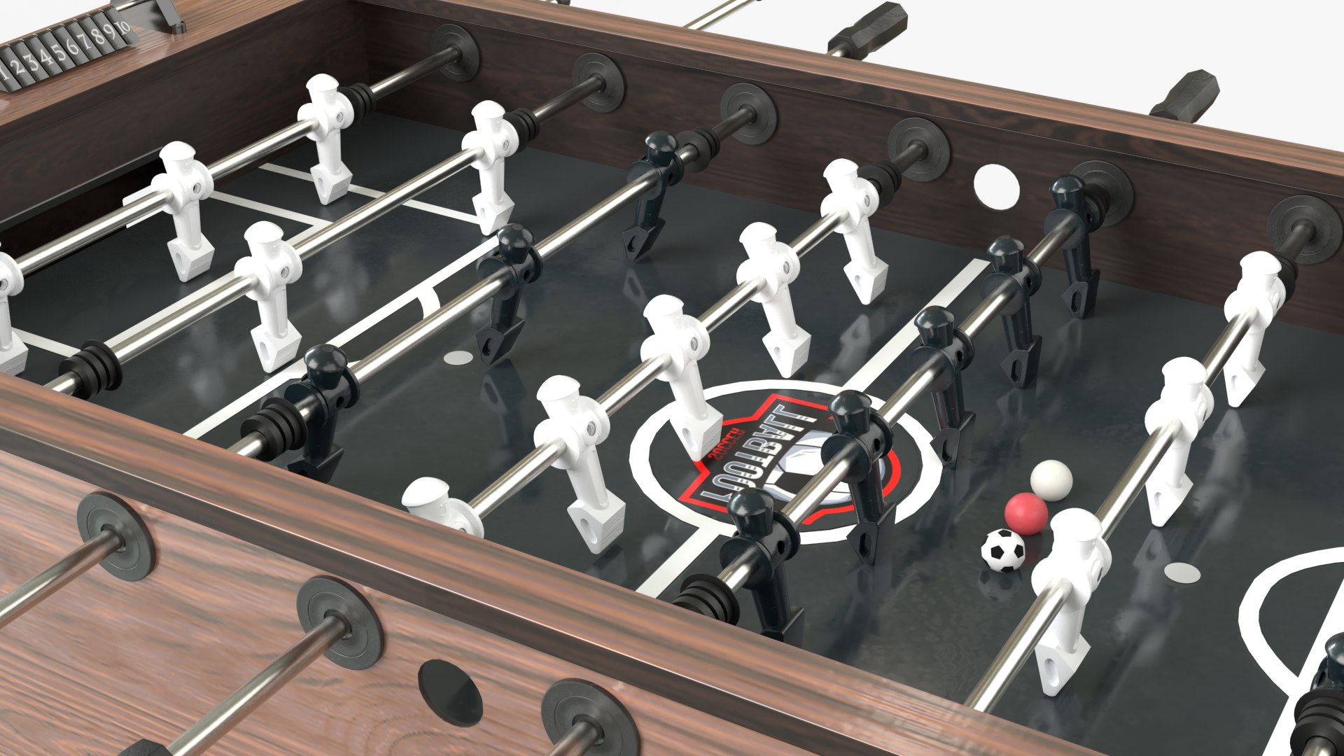 Wooden Football Table Model - TurboSquid 2210002