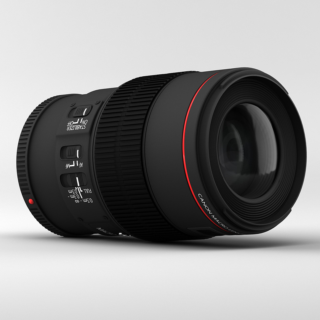 canon macro ef l 3d model