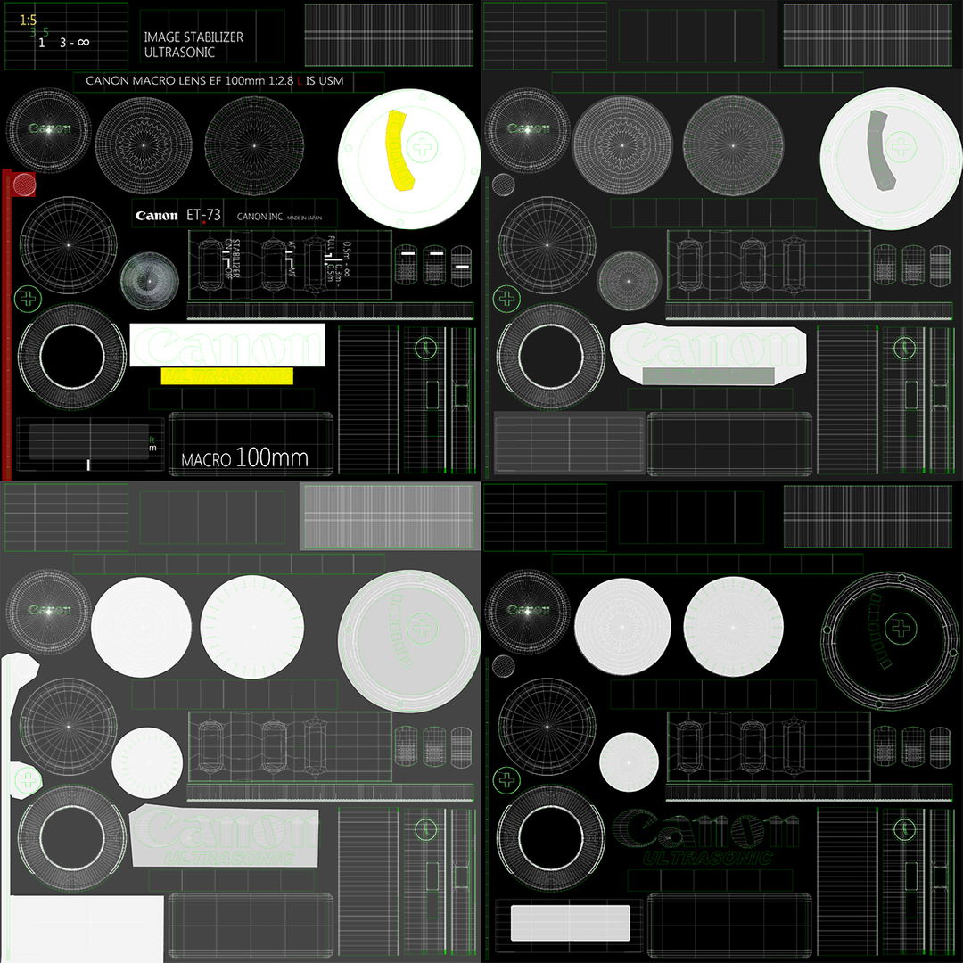 canon macro ef l 3d model