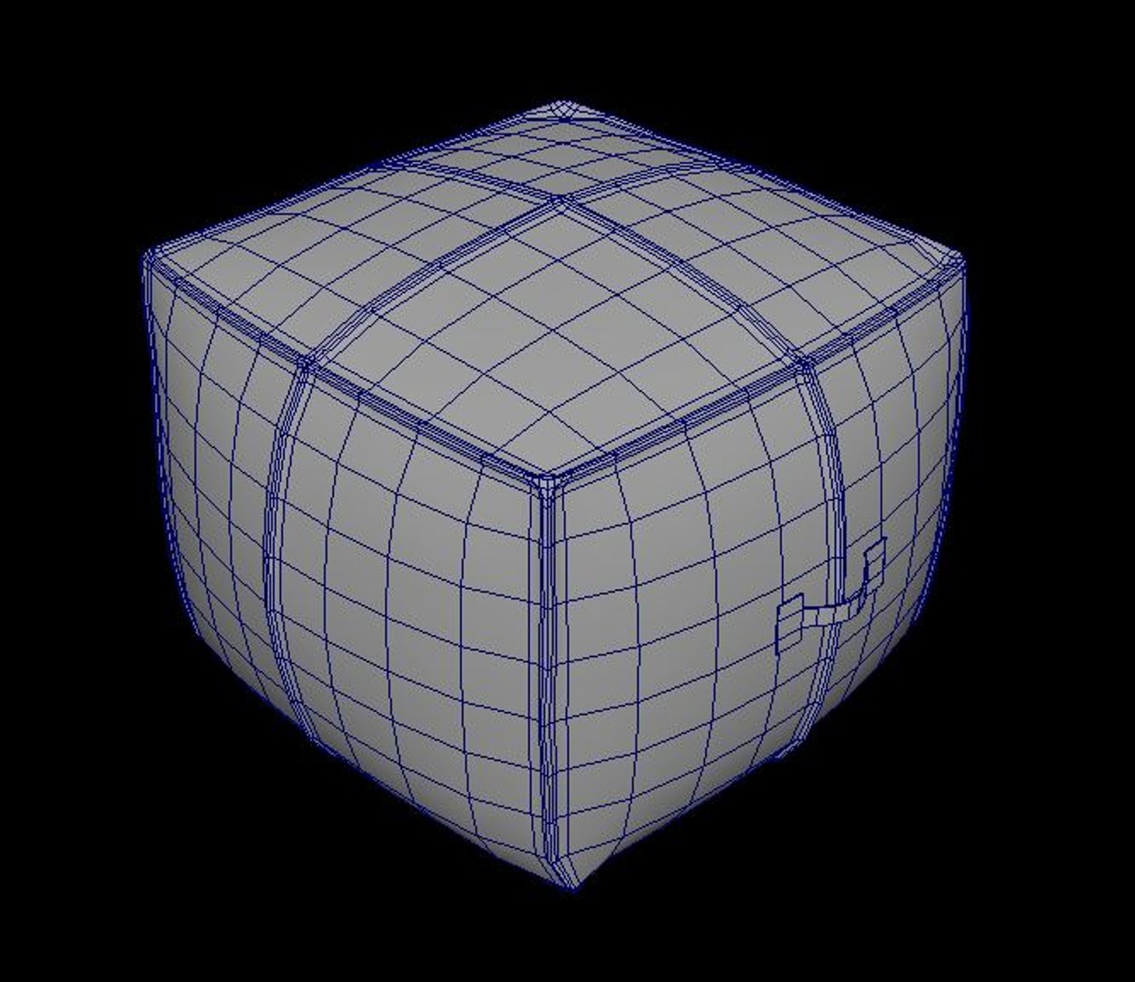 White Square Pouf Model - TurboSquid 1415820