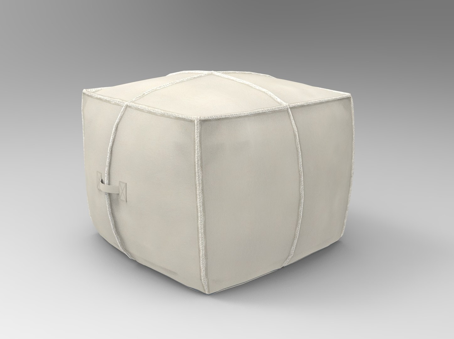 White Square Pouf Model - TurboSquid 1415820