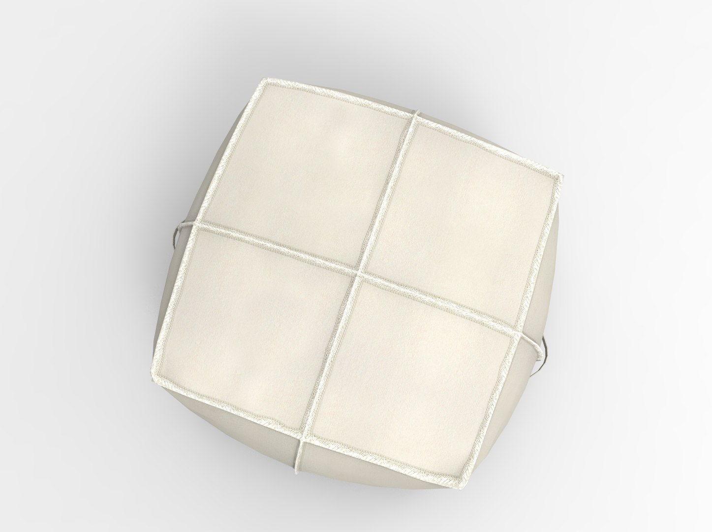 White Square Pouf Model - TurboSquid 1415820