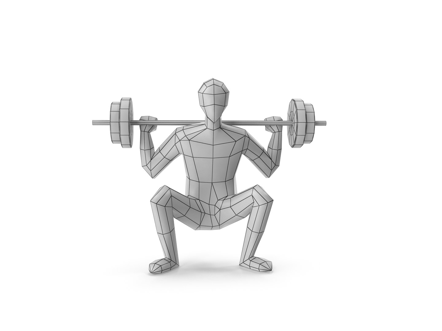 3D Model Man Weight Lifting - TurboSquid 1594399
