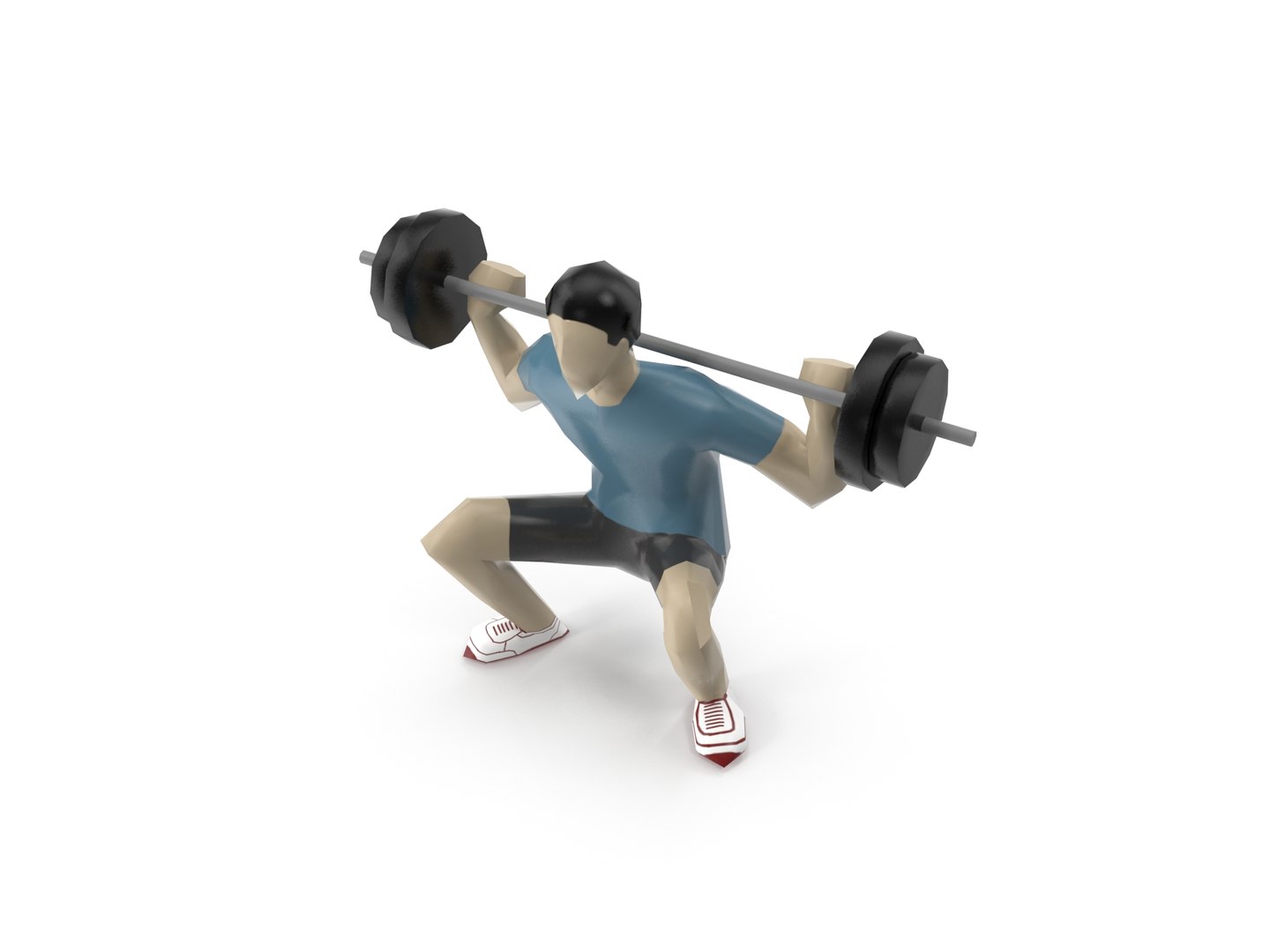 3D Model Man Weight Lifting - TurboSquid 1594399