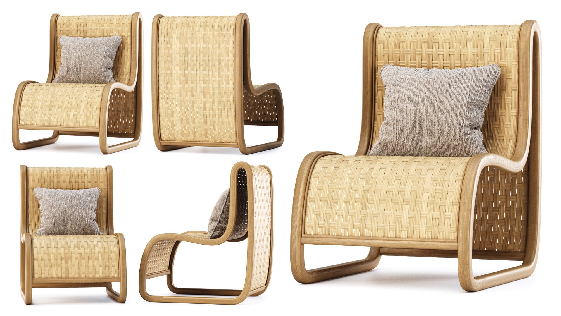 Lucy Rattan Chair By Bpoint Design Model - TurboSquid 2030843