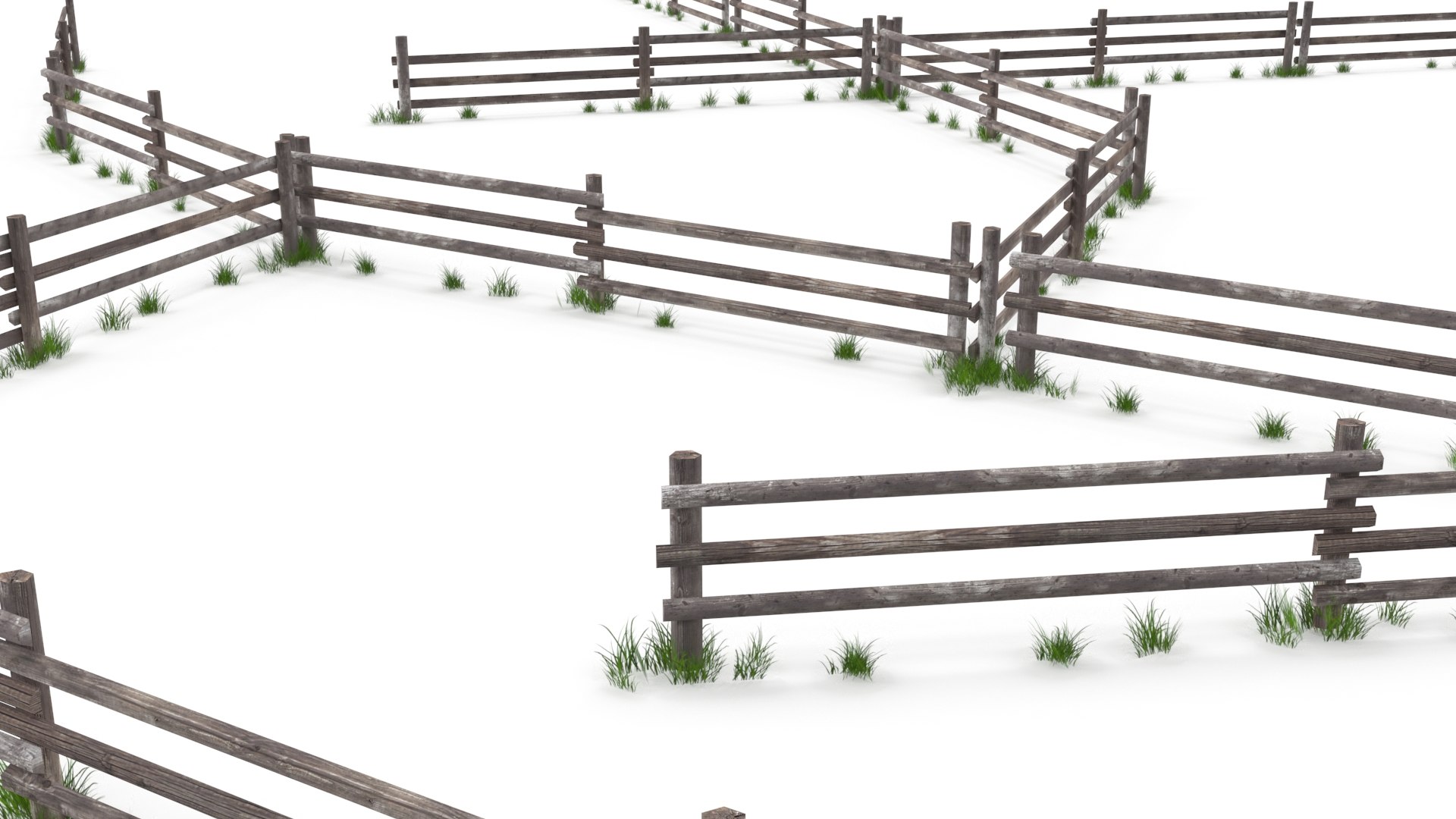 3D Rustic Fence - Wooden Low Poly Model - TurboSquid 1937751