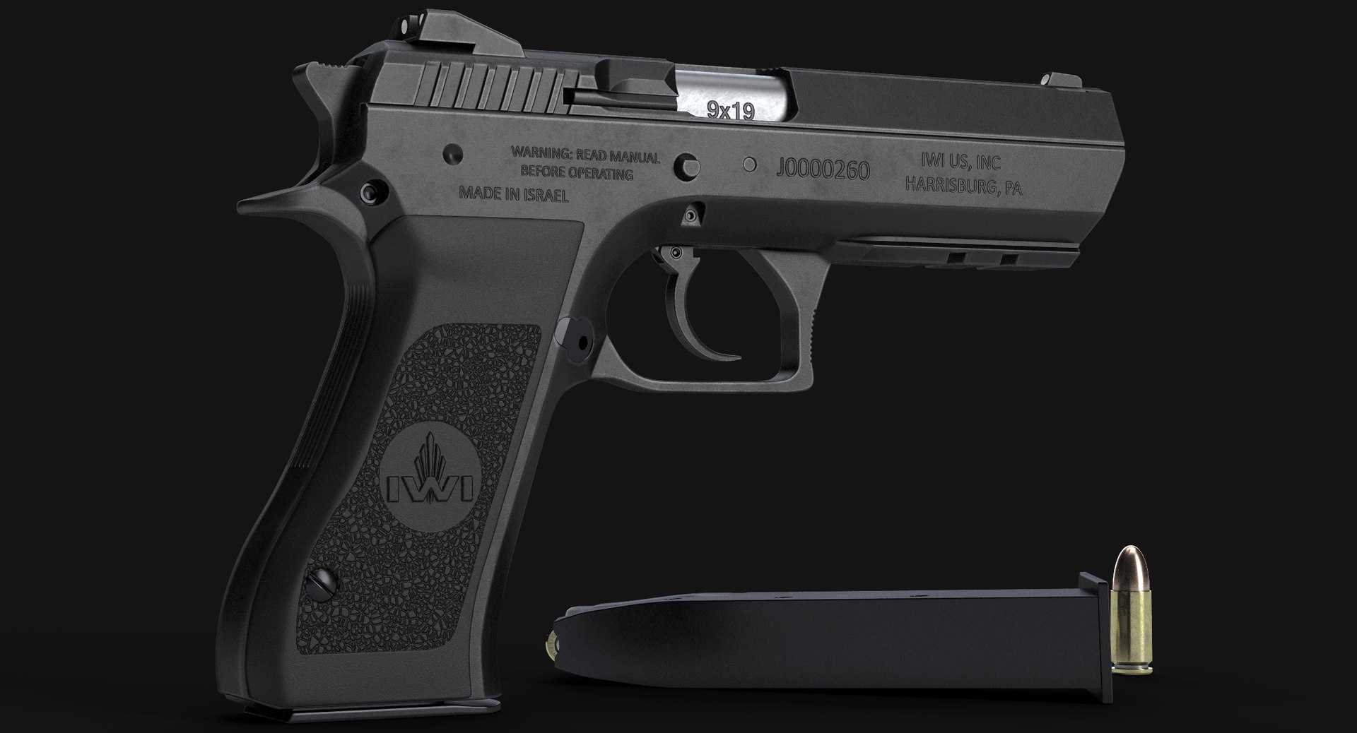 3d Max Jericho 941f 941 Pistol