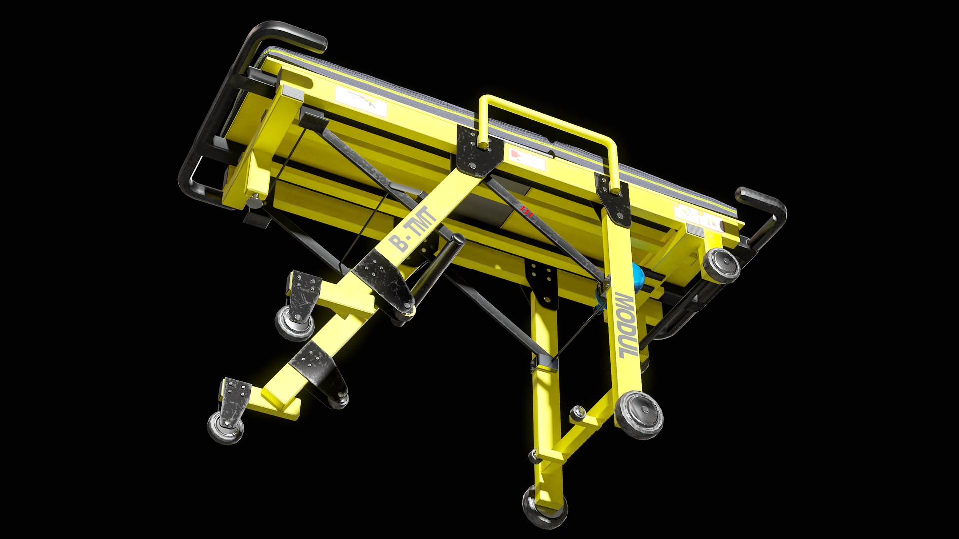 3D Powered Ambulance Stretcher Trolley Bed B-TMT PBR model - TurboSquid ...
