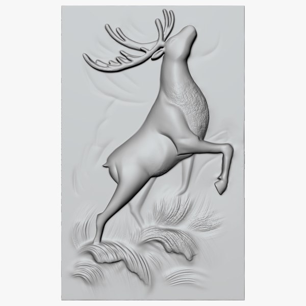 3D deer relief for CNC - TurboSquid 2010592