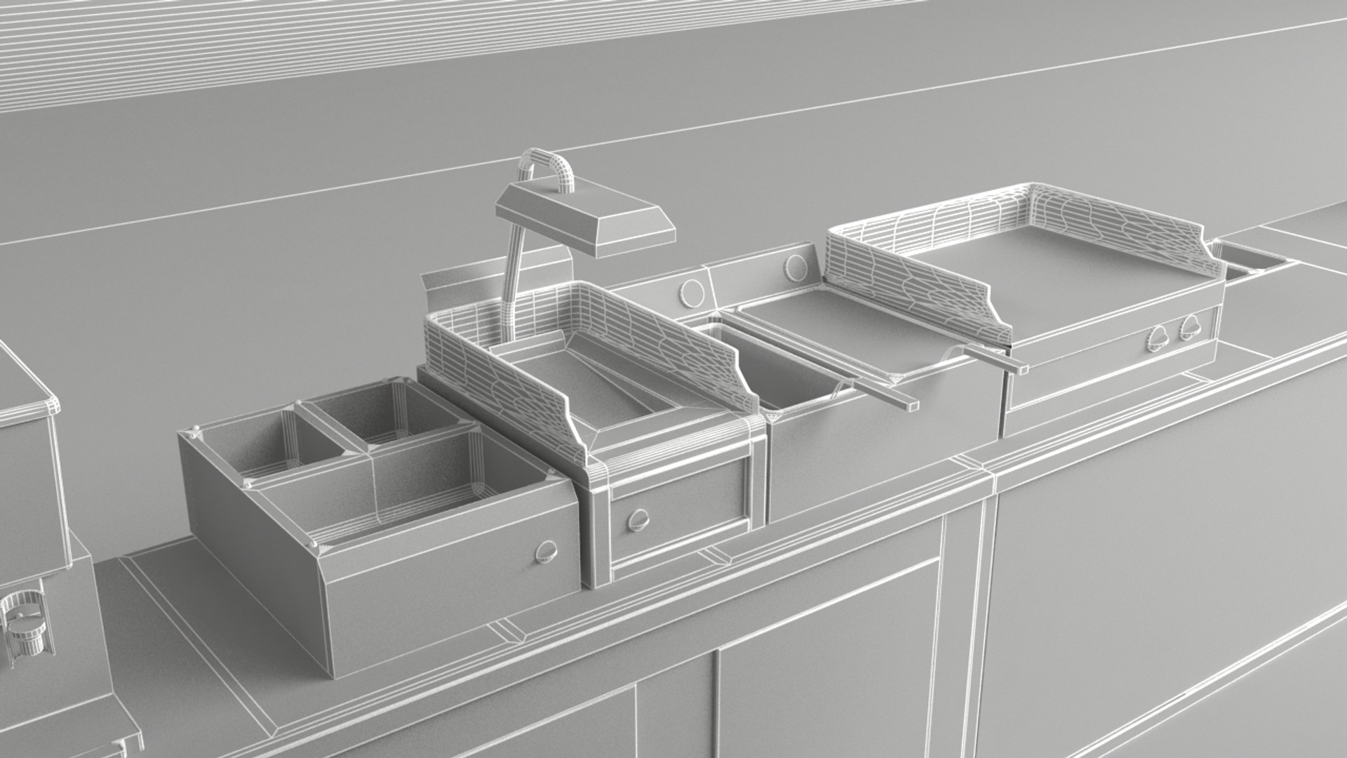 Cafe Kitchen 3d Model