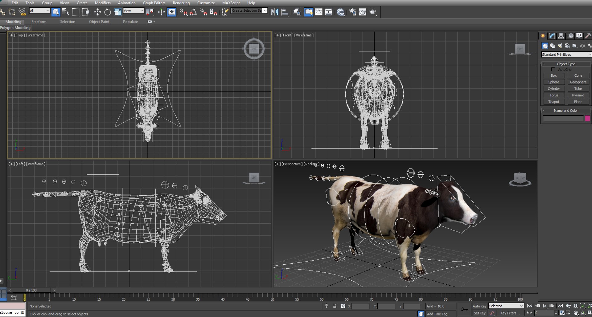 Cow rigged 3D model - TurboSquid 1197669