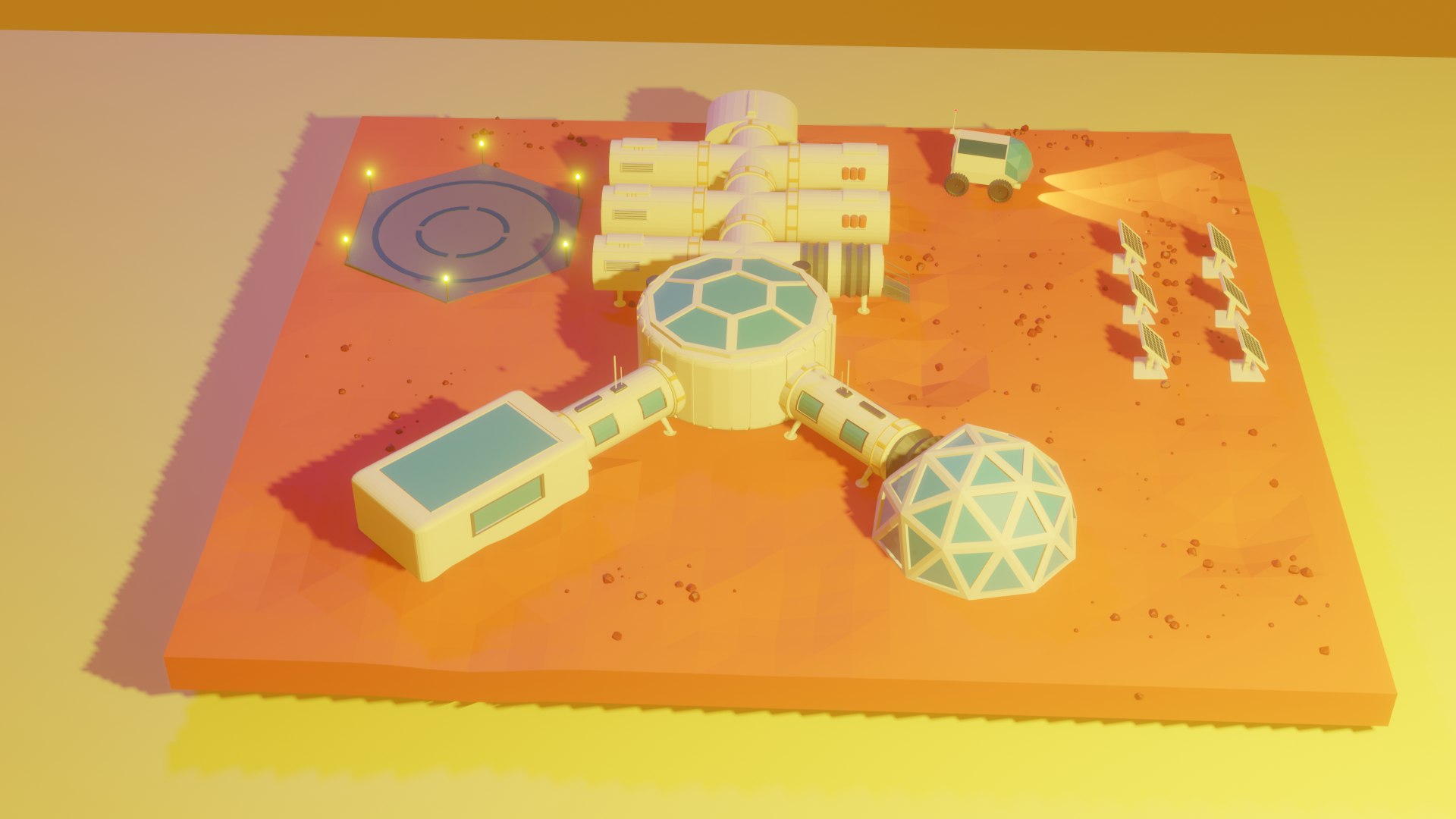 3D Model Base Mars - TurboSquid 1577453