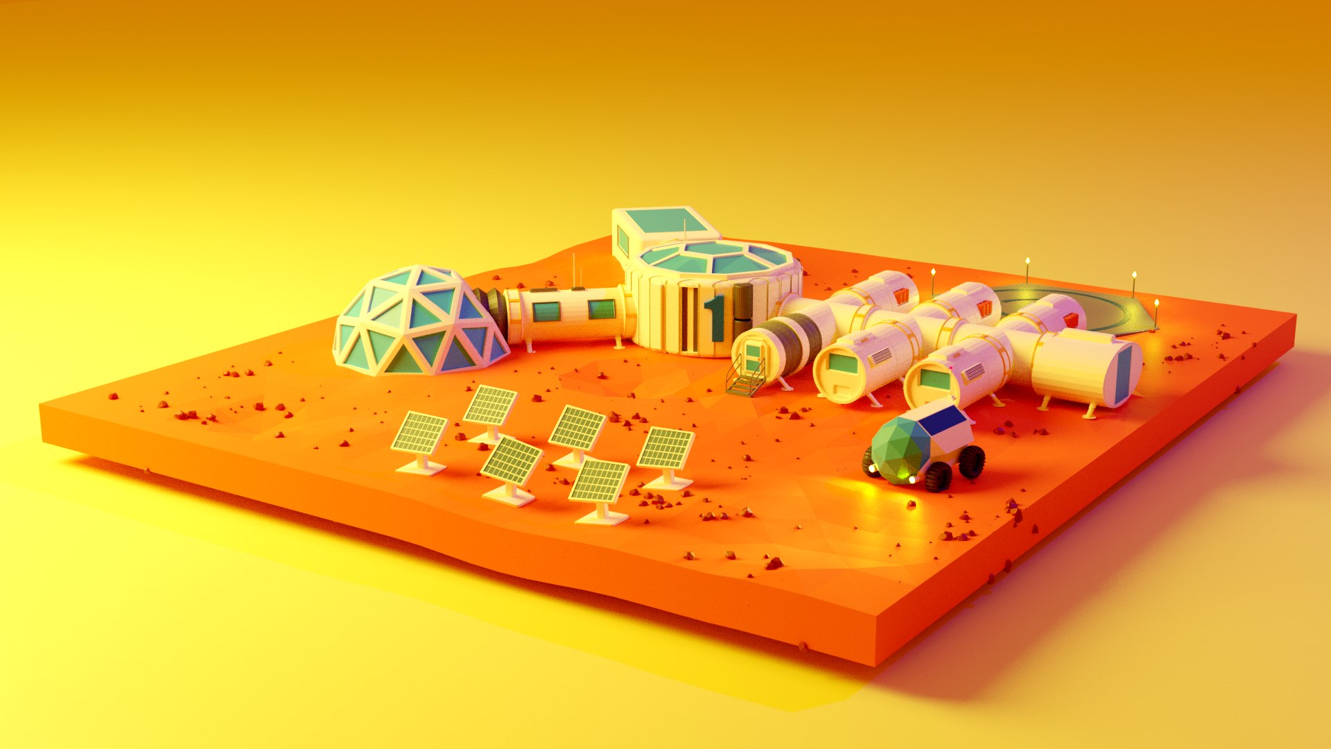 3D Model Base Mars - TurboSquid 1577453