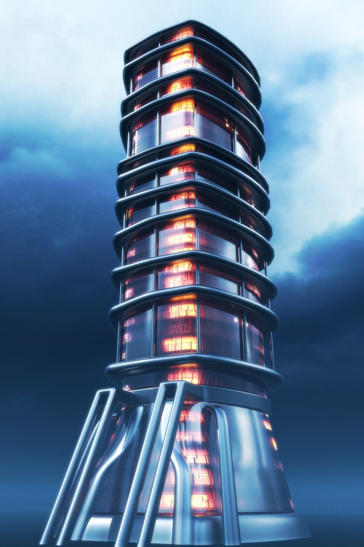 3D Futuristic Buildings - TurboSquid 2068160