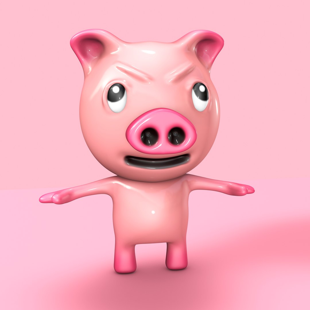 Pig Character 3D Model - TurboSquid 2177189