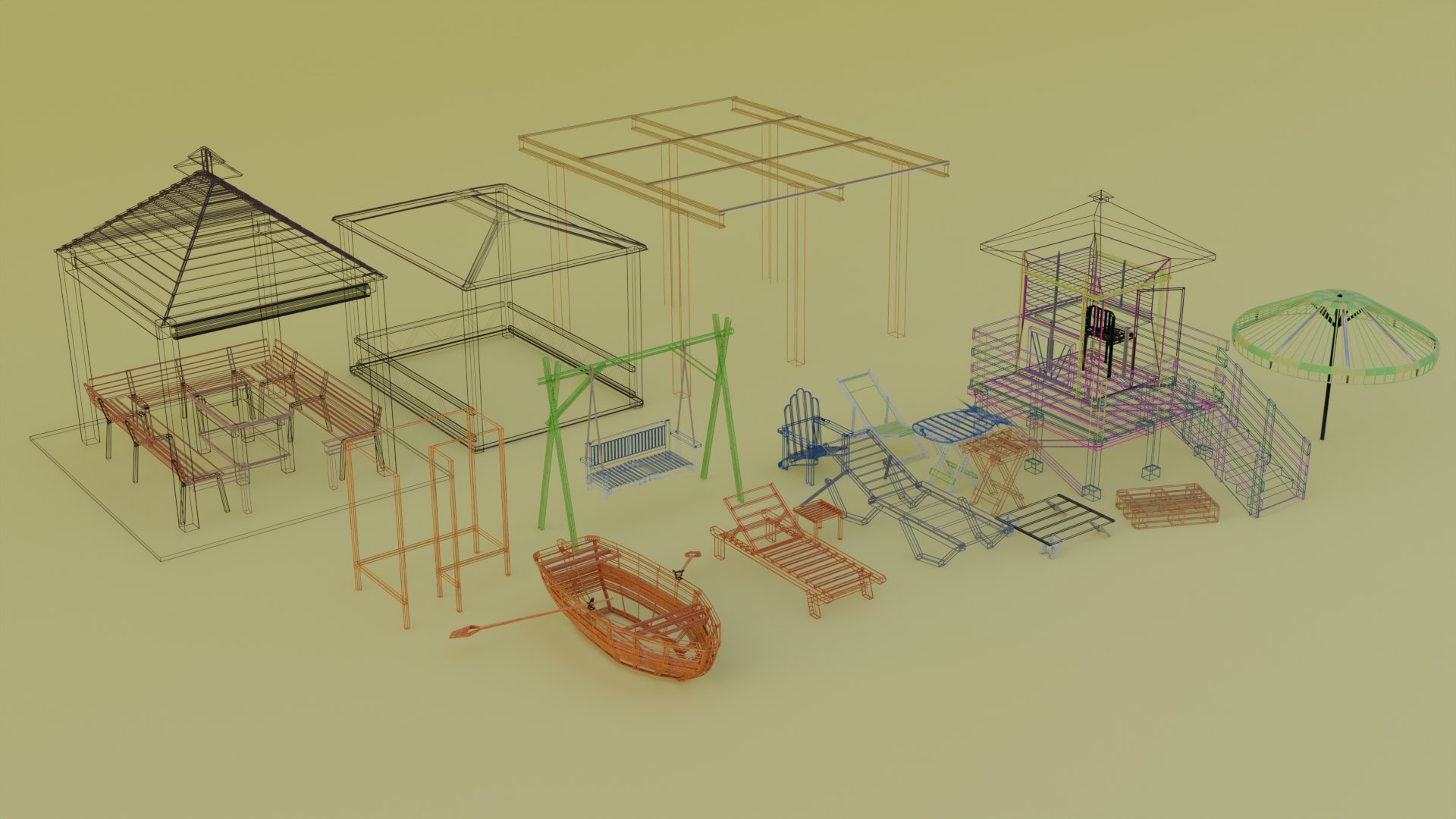 3D Beach Package 4K - TurboSquid 1980341