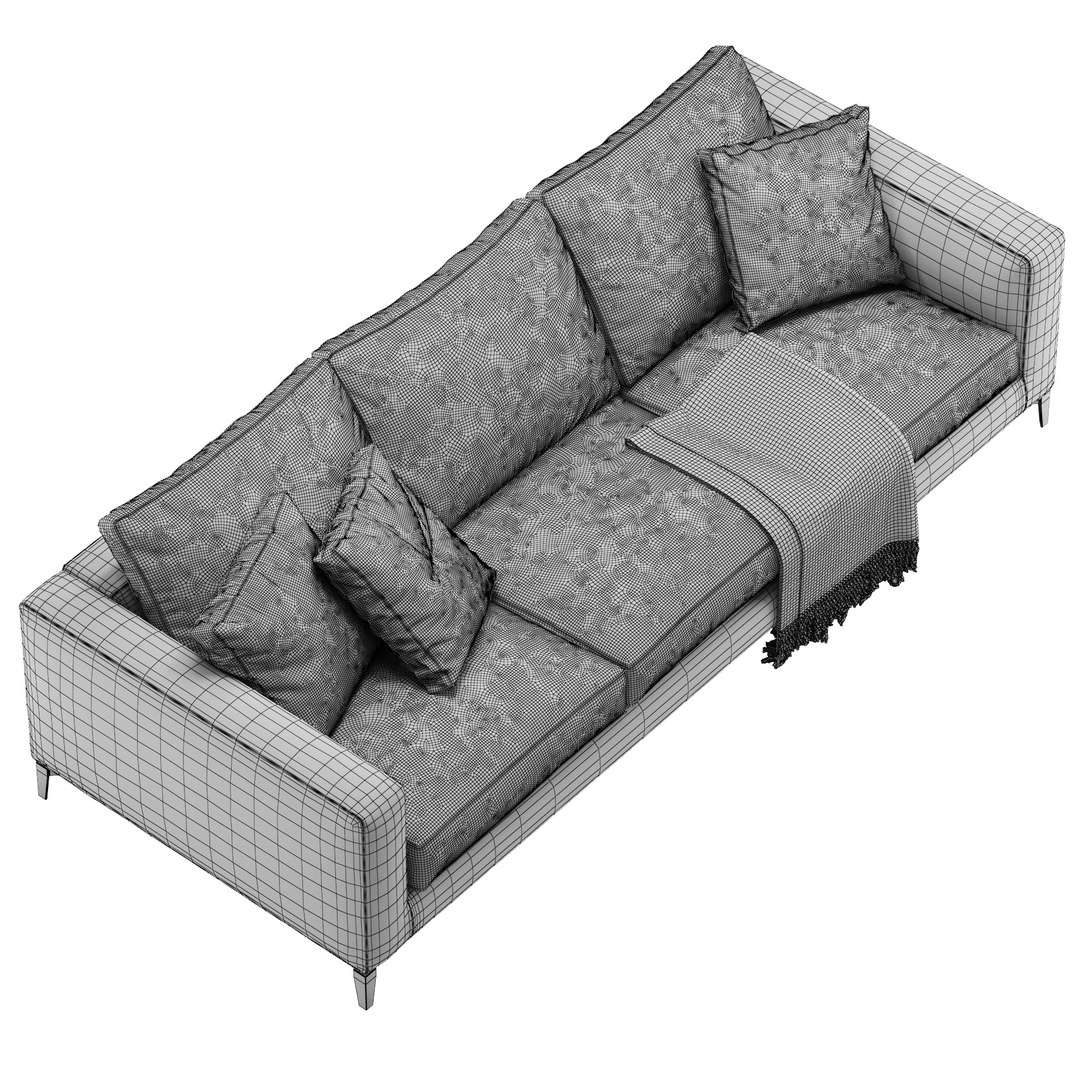 Minotti Andersen Sofa 3 Seats 3D Model - TurboSquid 2125819