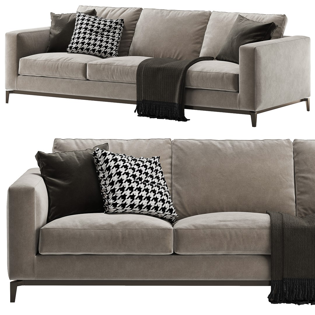 Minotti Andersen Sofa 3 Seats 3D Model - TurboSquid 2125819