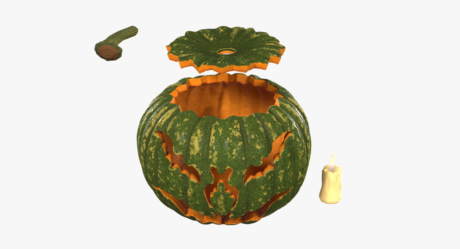 3d model jack-o-lantern halloween pumpkin
