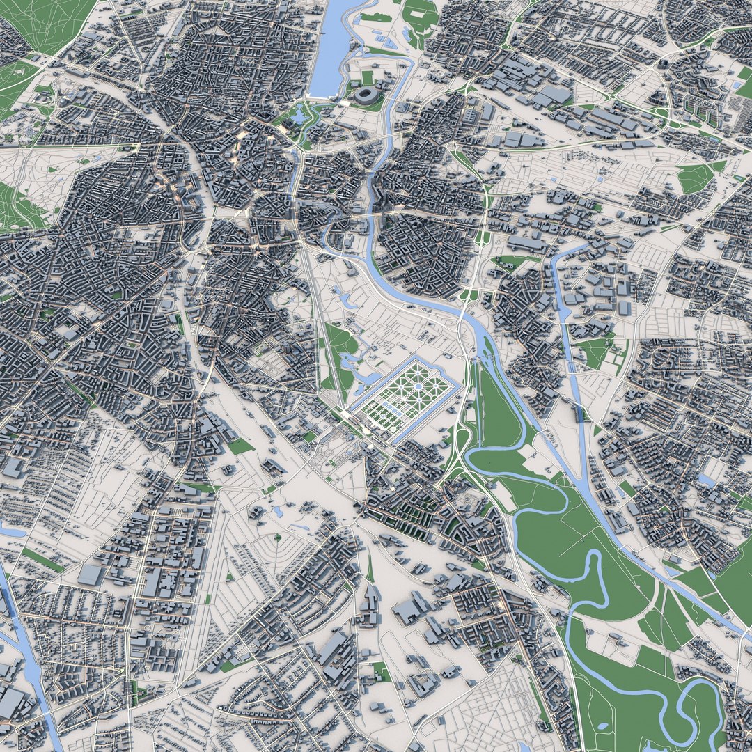 3D Model Hanover City Germany - TurboSquid 2390194
