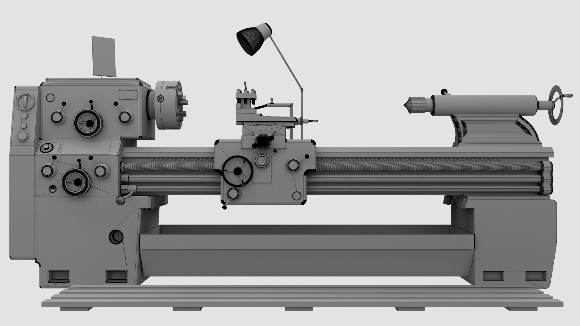 3d Model Lathe Machine Torna