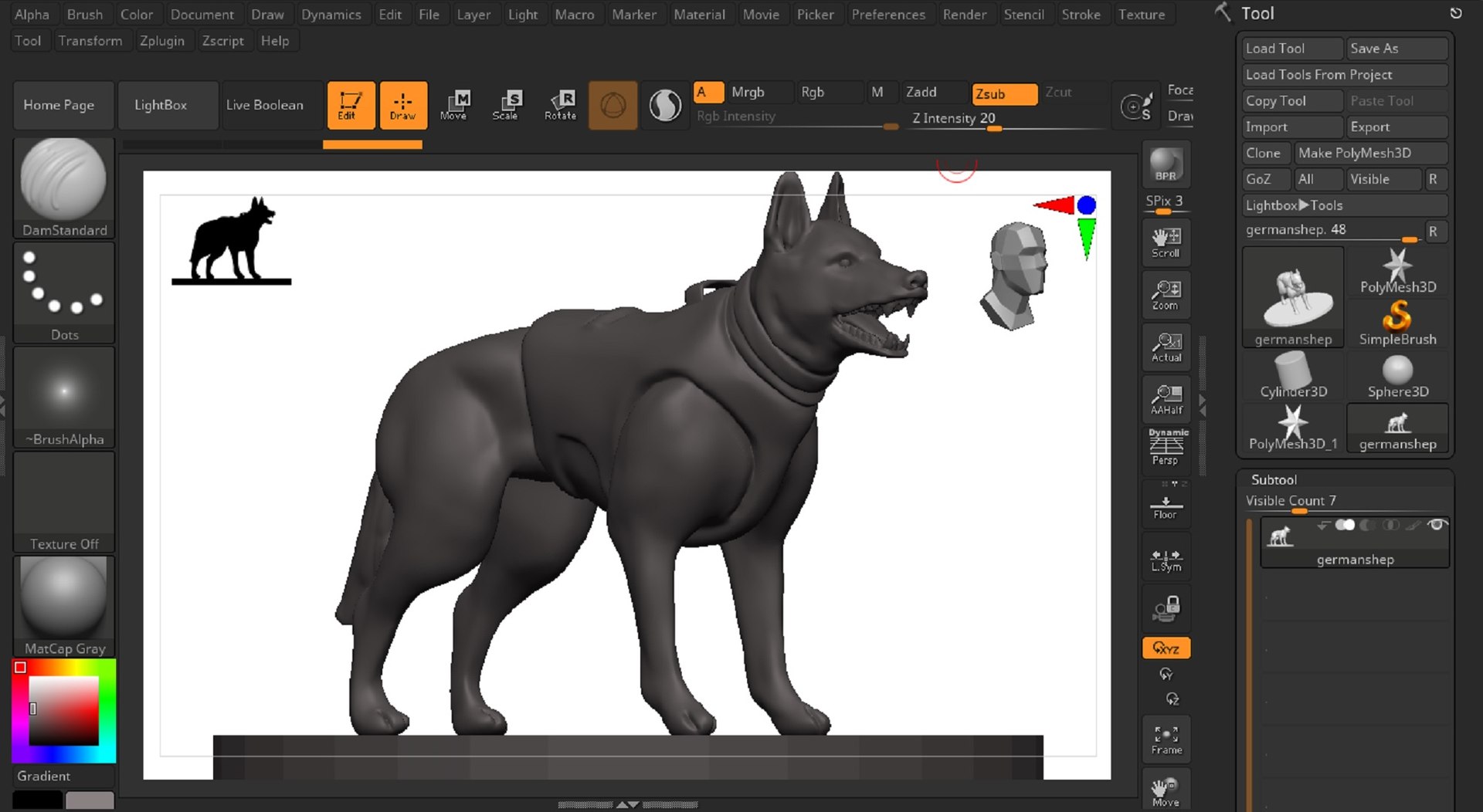 German Shepherd Model - TurboSquid 1850332