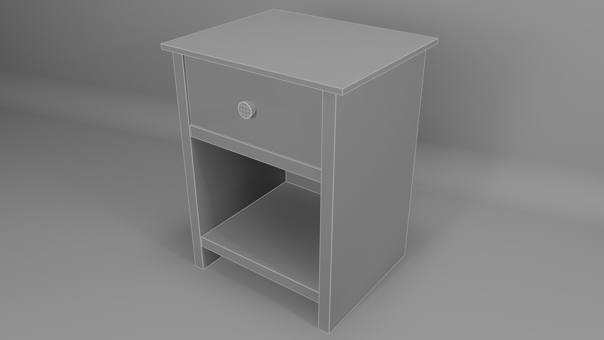 3D Bedside Table Light Wood Model - TurboSquid 2292581