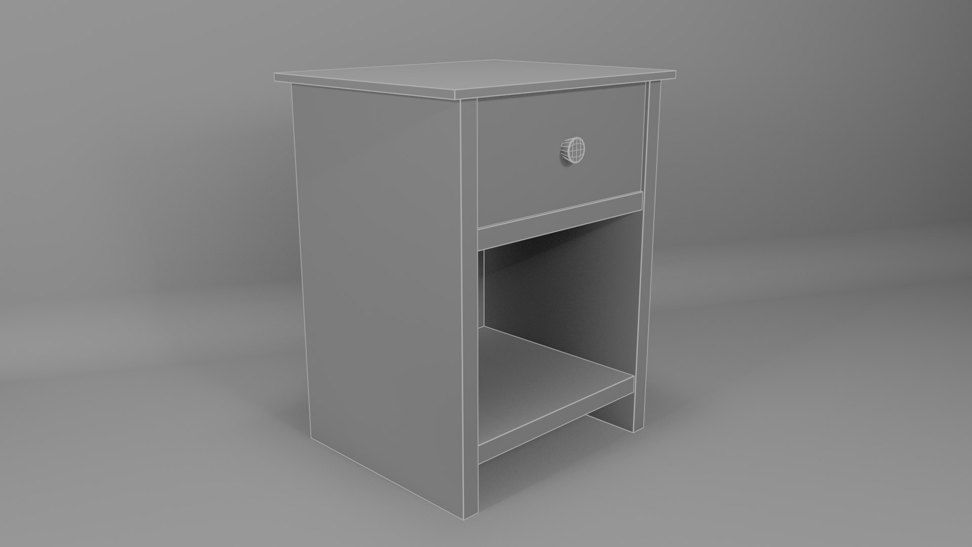 3D Bedside Table Light Wood Model - TurboSquid 2292581